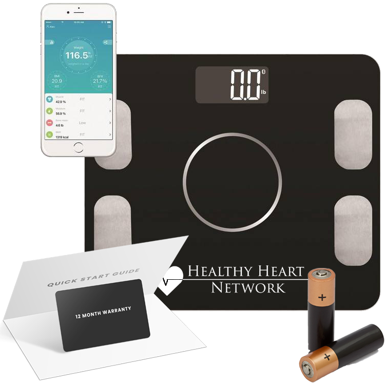 Bluetooth Black Electronic Body Fat Scale with Body Analysis